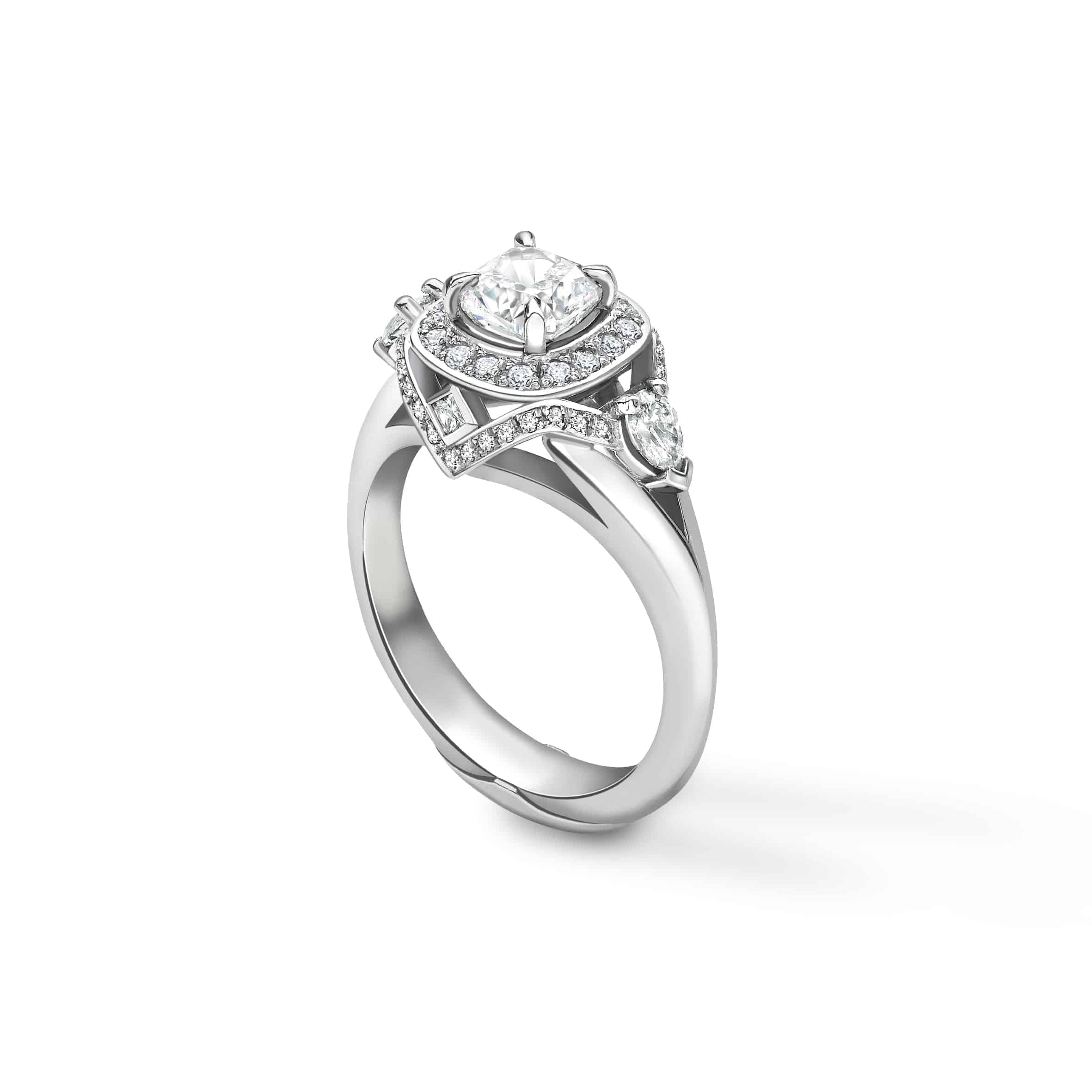 Gaja Platinum Ring With Diamonds Indian Rings From PureJewels Gaja Platinum Ring With Diamonds Indian Rings From PureJewels