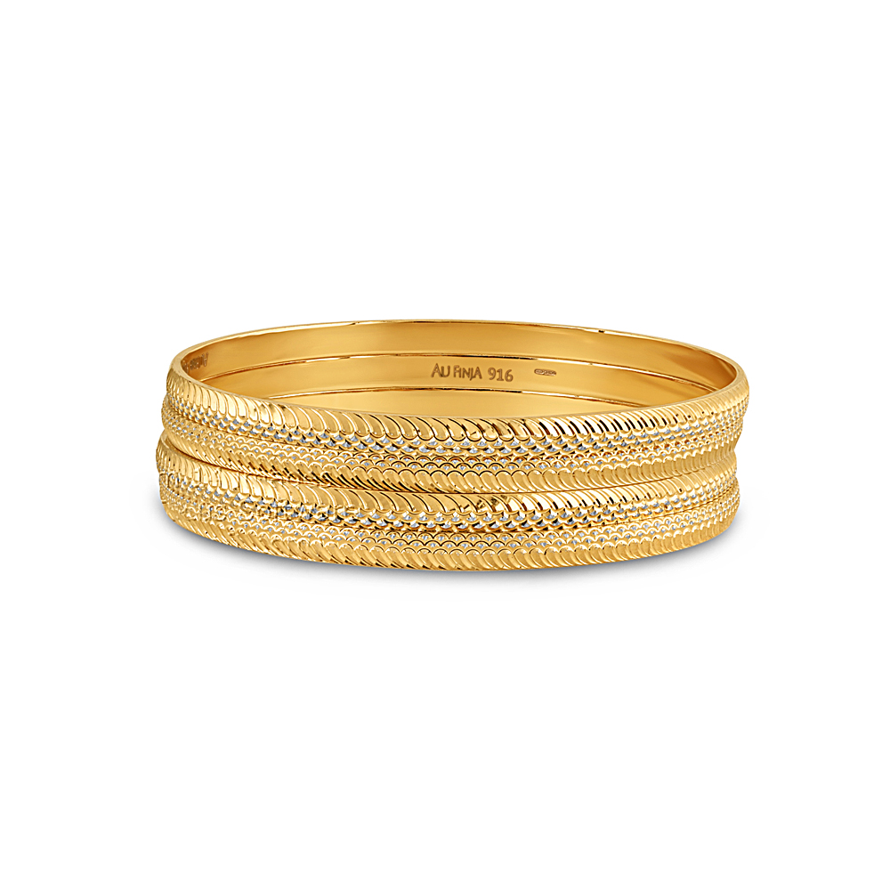 22ct Gold Bangle for Women Daily Wear Size 2.4