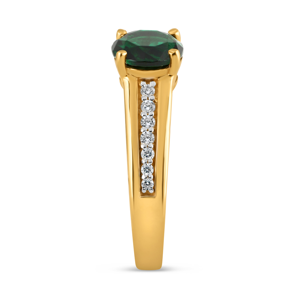 22ct Gold Cz Ring For Ladies Size O At Purejewels Uk