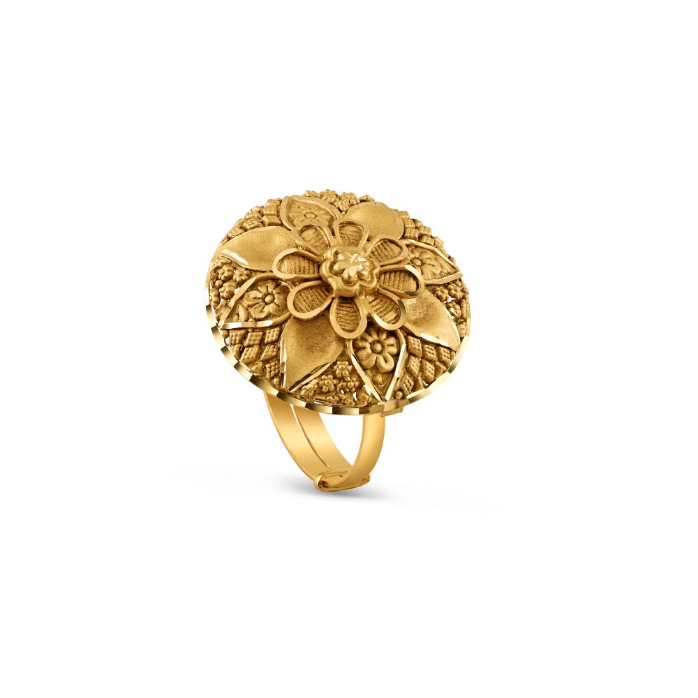 22ct Gold Ring With Antique Finish
