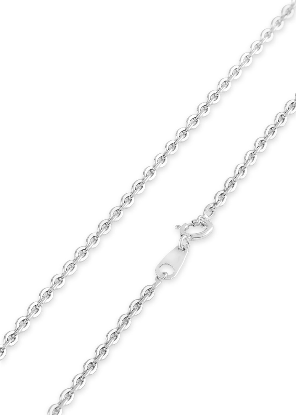 Platinum Link Chain 16 Inches PureJewels UK