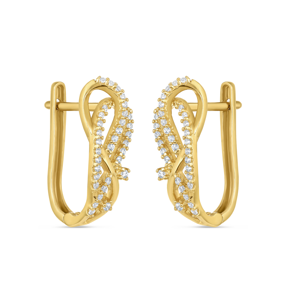 22ct Gold fancy Hoop Earring at online Purejewels UK