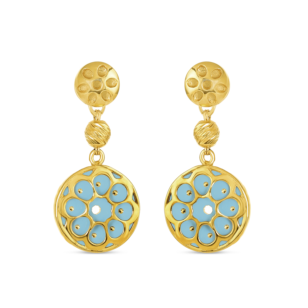 Reversible Enamel Earring in 22ct Gold | PureJewels UK